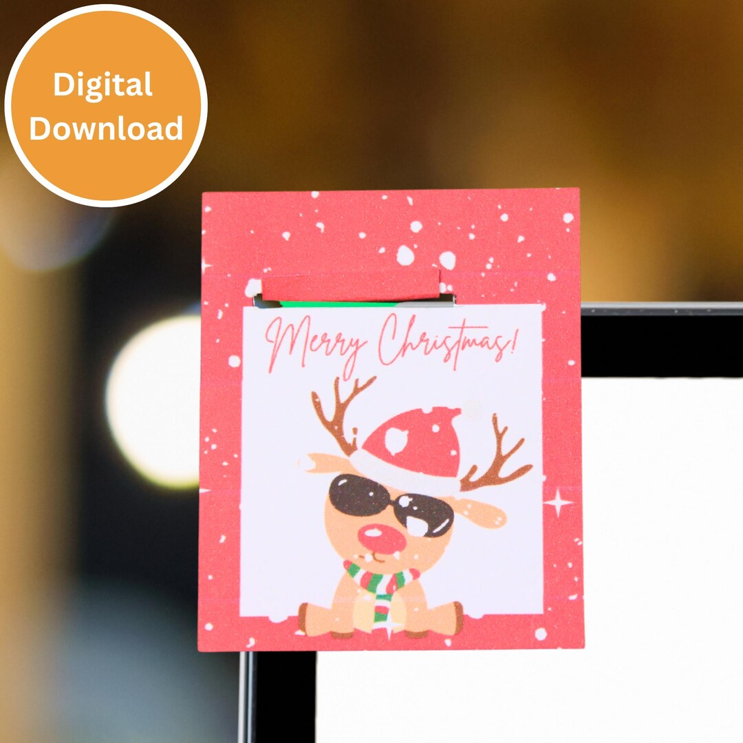 Printable Christmas Card PDF, Instant Download Christmas Card Set ...