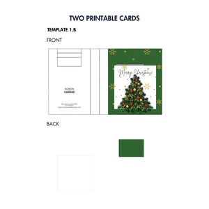Printable Christmas Card PDF, Instant Download Christmas Card Set ...