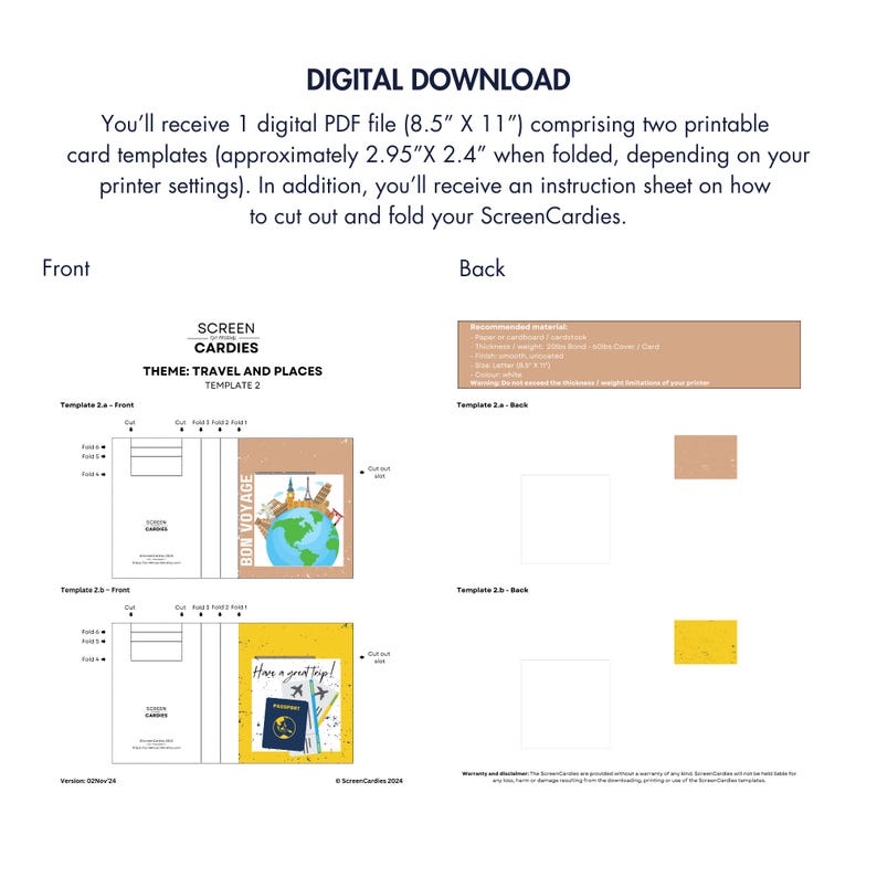 Bon Voyage Card: Printable Travel Greeting Card (digital Download) - Etsy