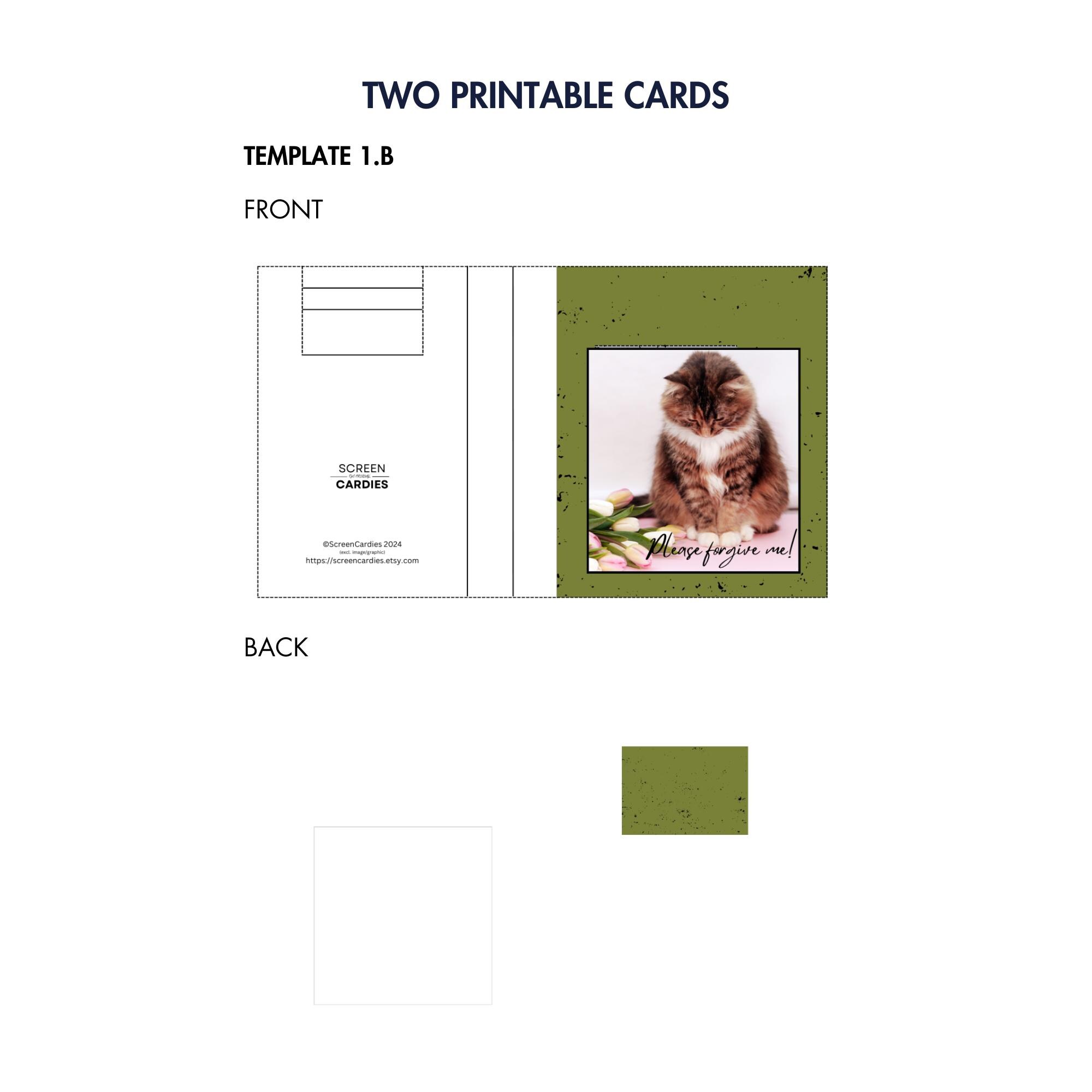 Apology Card Template, Printable Sorry Card PDF, Editable Forgiveness ...