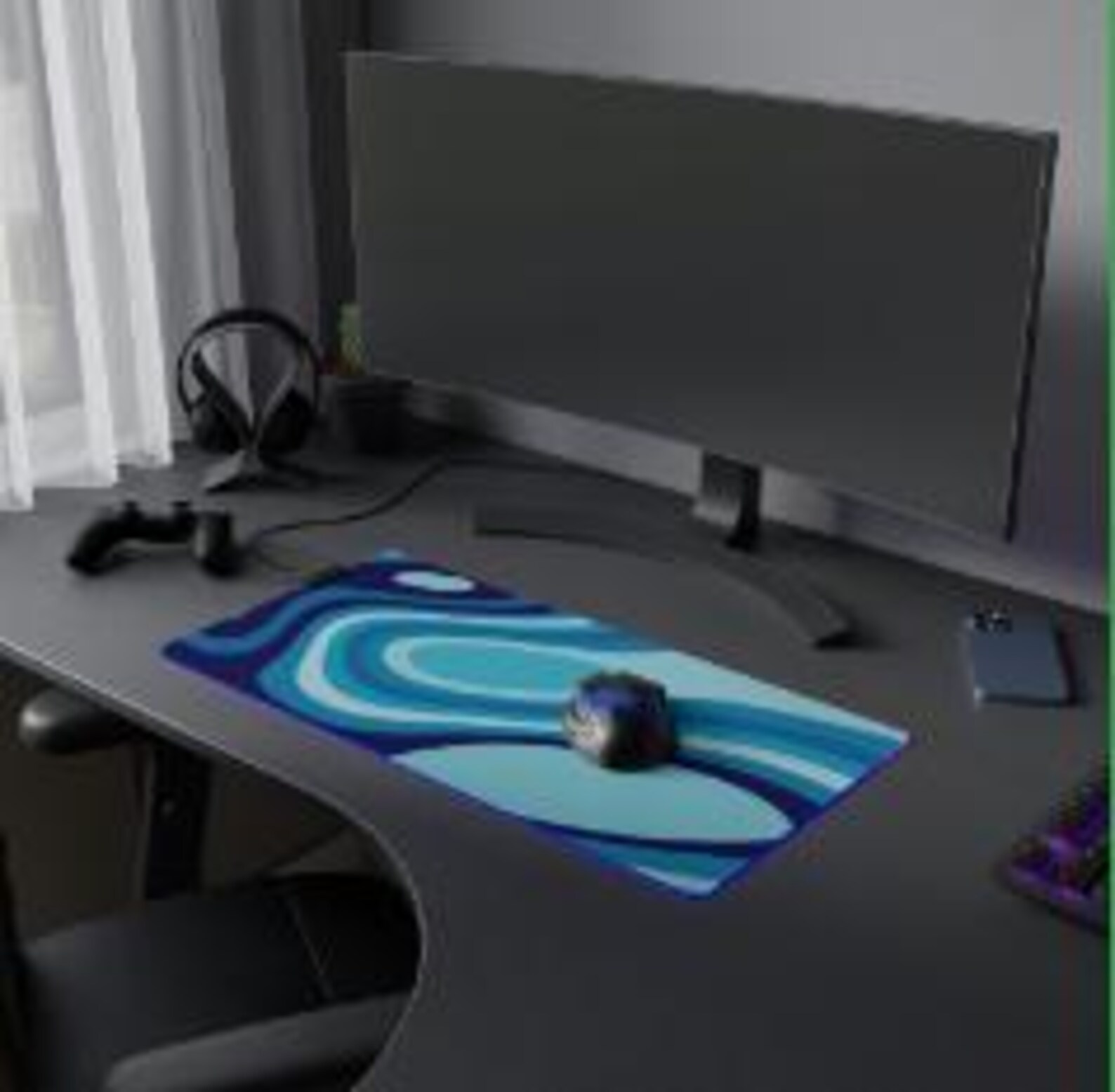 Blue and Black LED Gaming Mouse Pad - Etsy