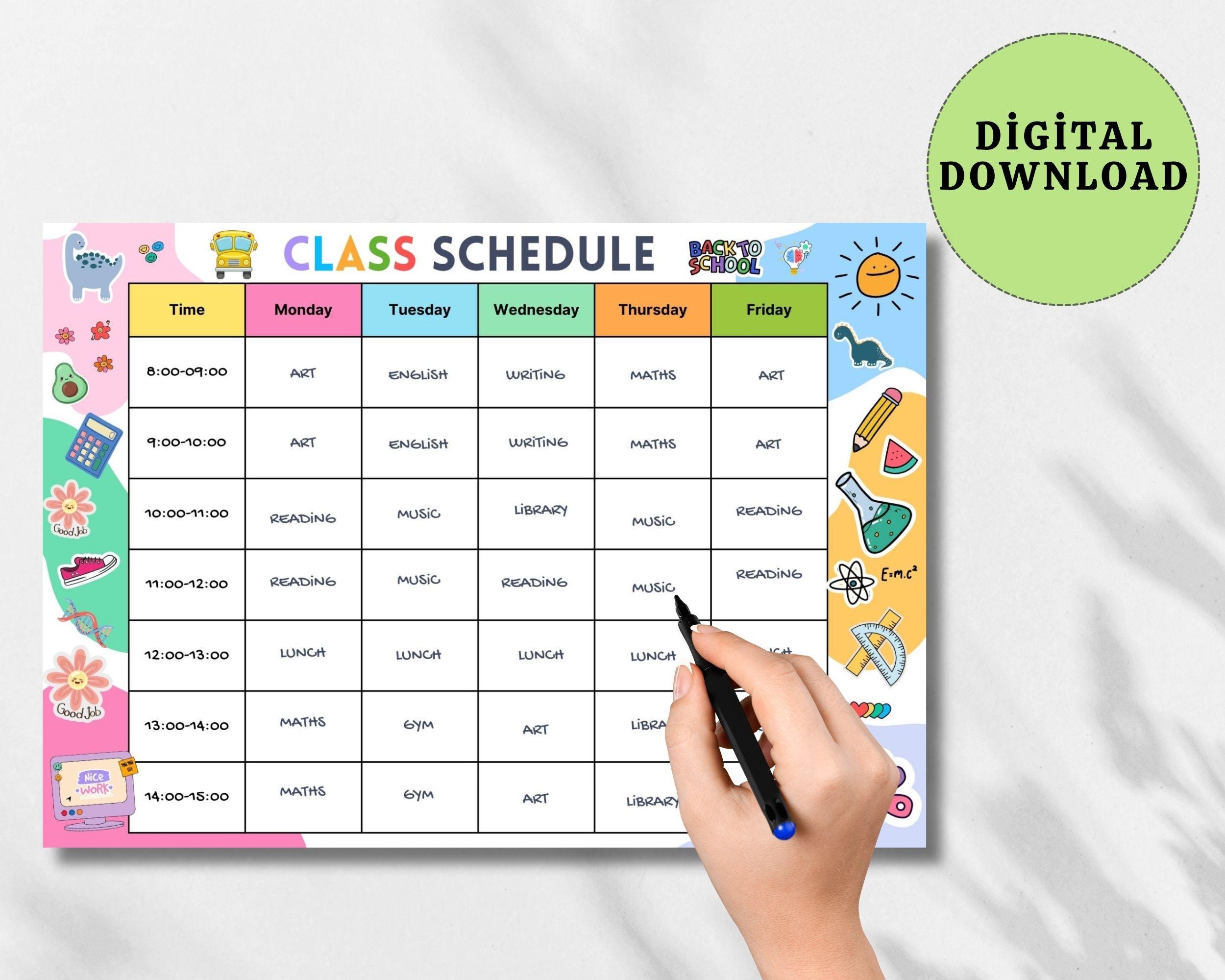 Kids Routine Chart Digital Planner for Kids Adhd Digital Planner for ...