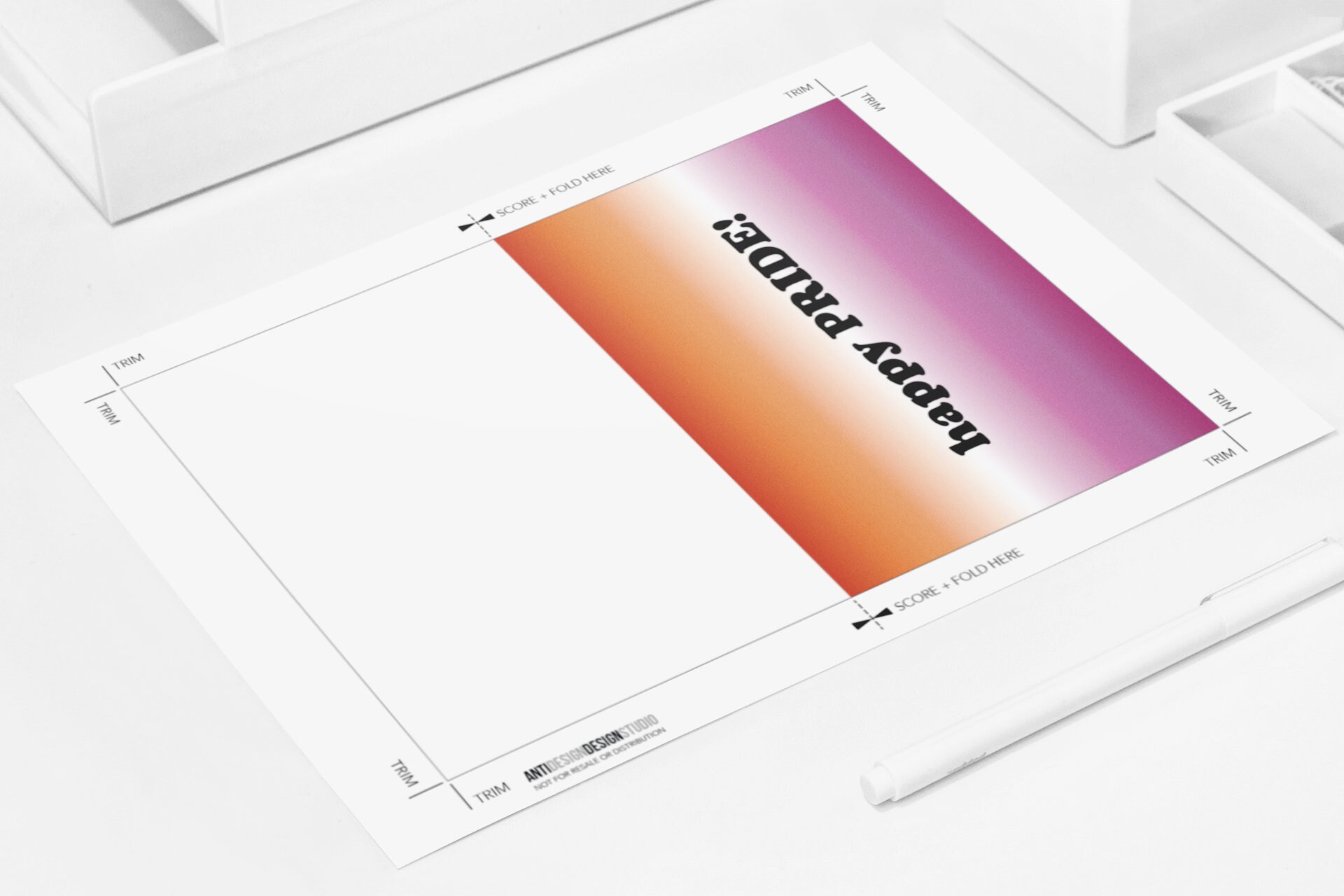 Lesbian Pride Digital Card Printable Card Pride Flag Proud Lesbian ...