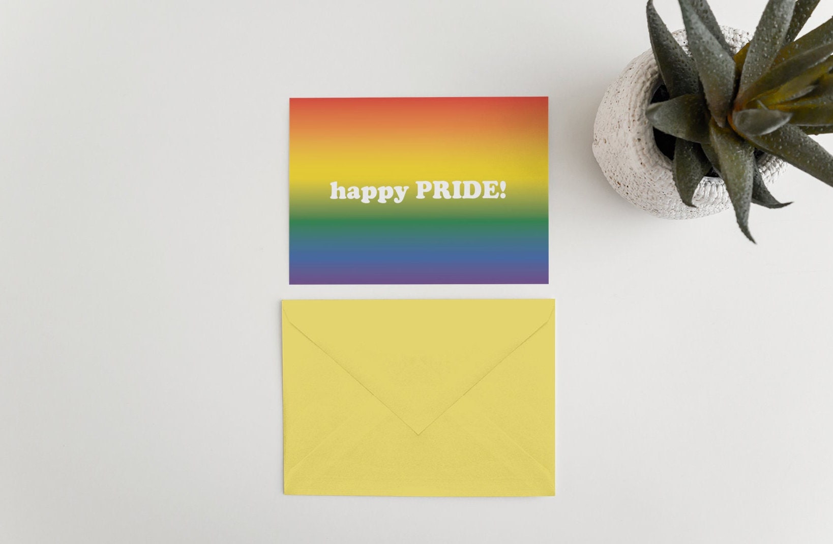 Happy Pride Card Pride Flag Instant Download Printable Gradient Card ...