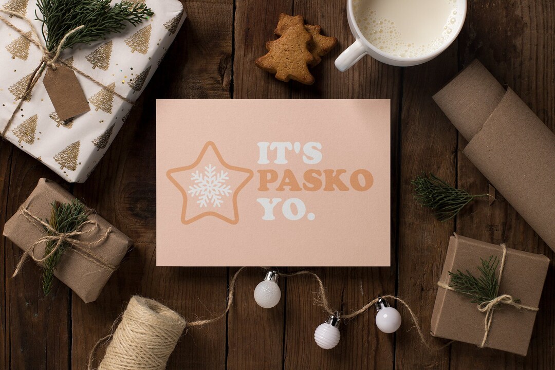 Tagalog Christmas Card Modern Filipino Christmas Greeting Printable ...