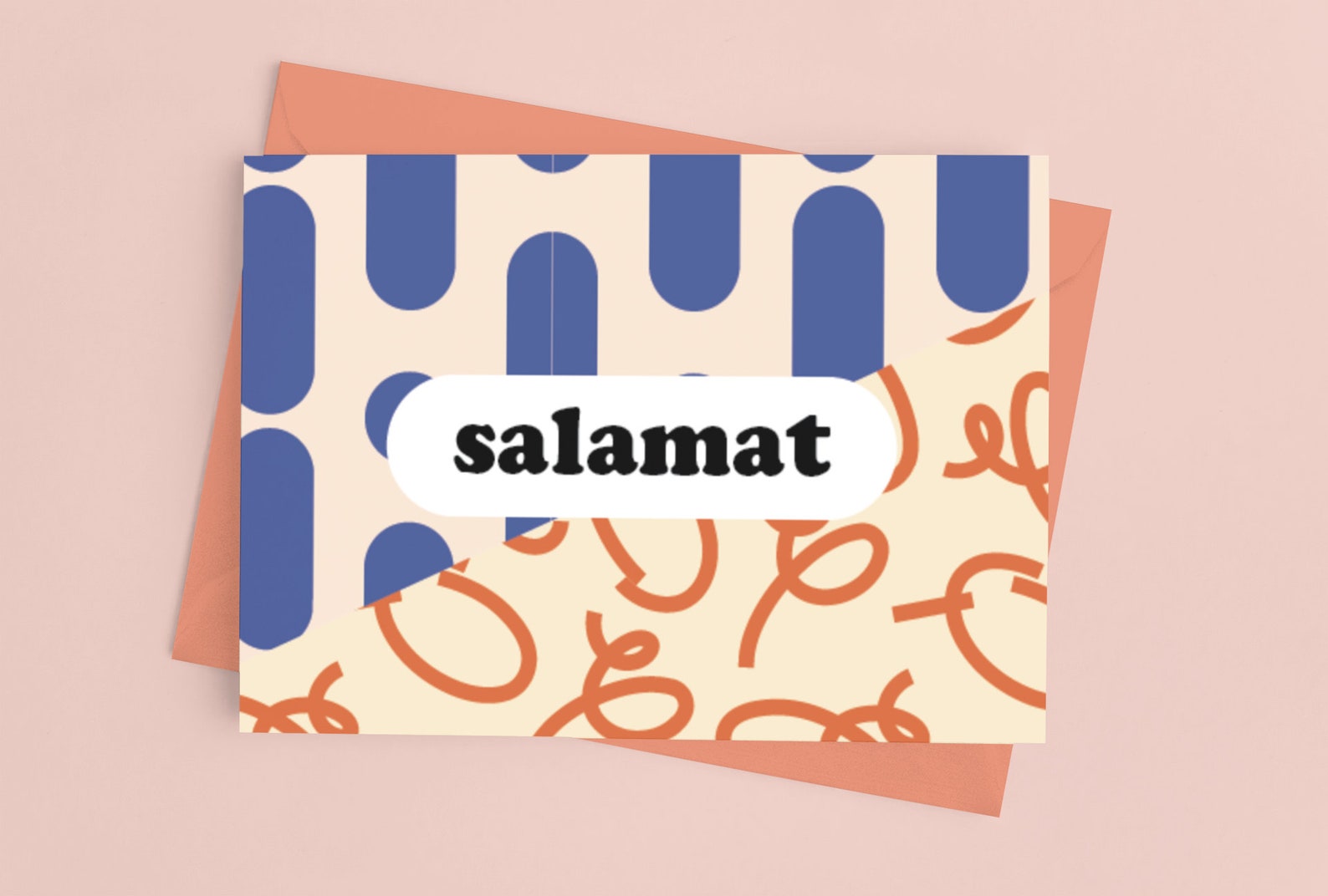 Modern Filipino Salamat Card Printable Cool Pattern Tagalog Thank You ...