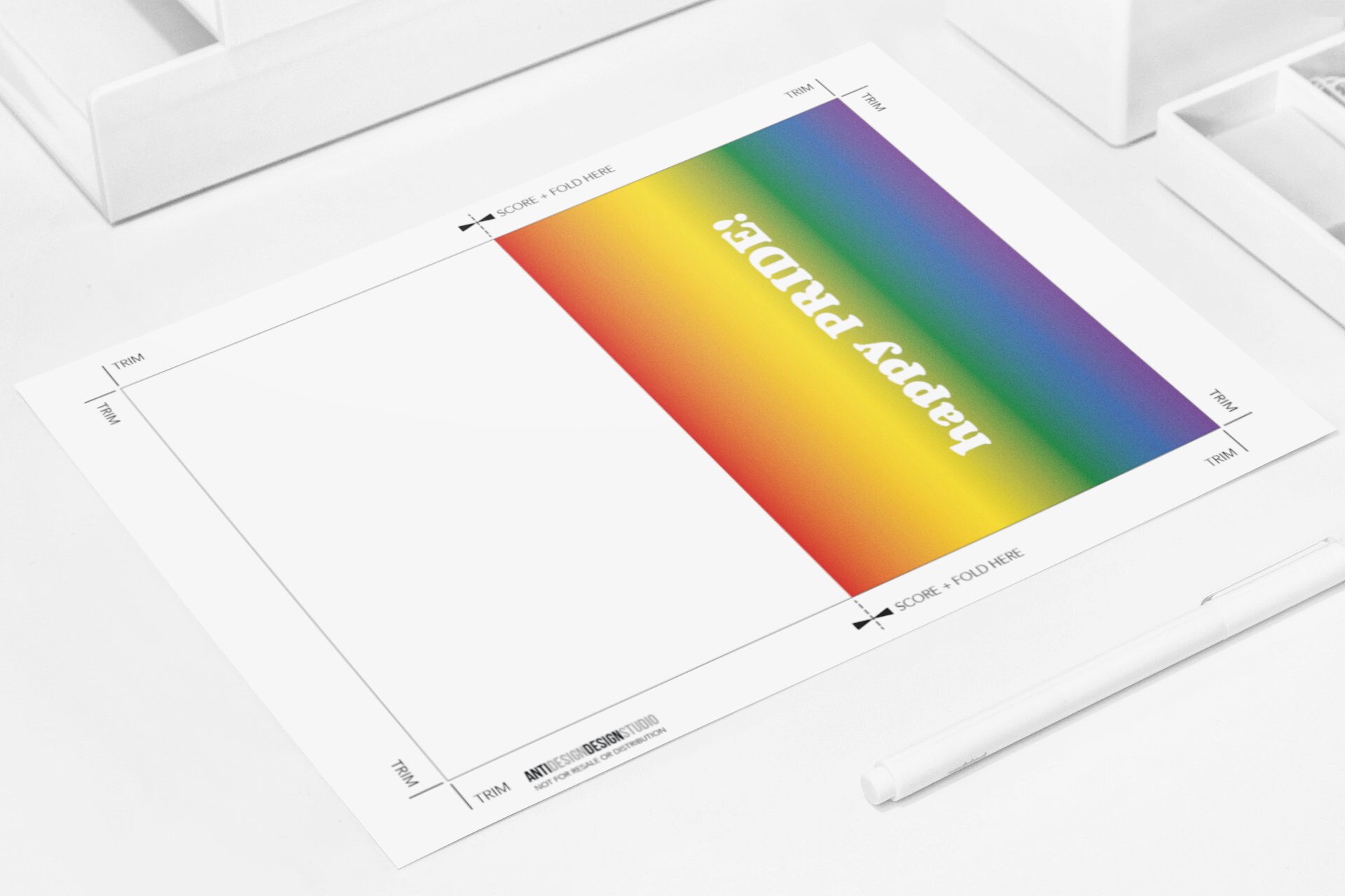 Happy Pride Card Pride Flag Instant Download Printable Gradient Card ...