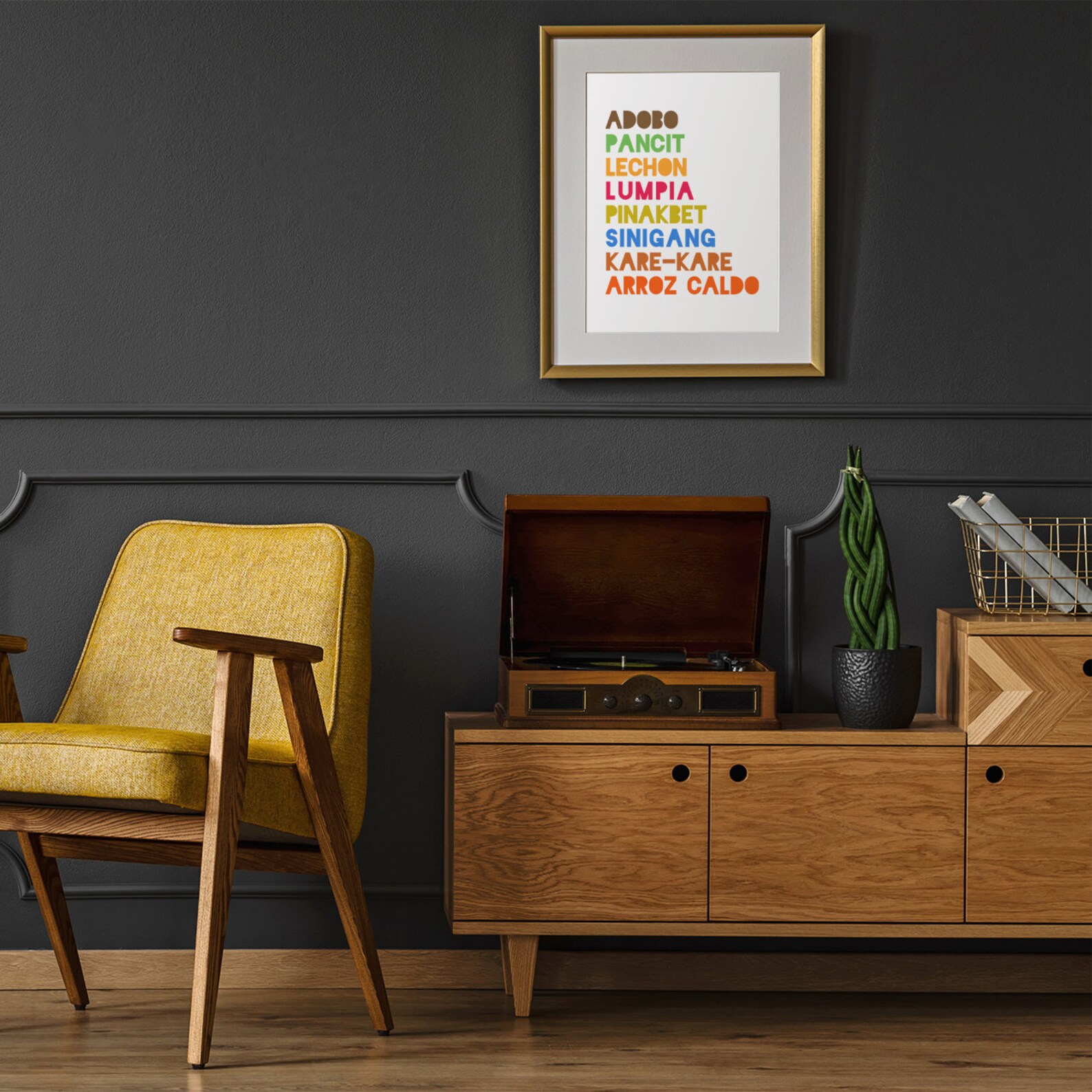 Filipino Food Wall Art Filipino Kitchen Art Minimal Typography Filipino ...