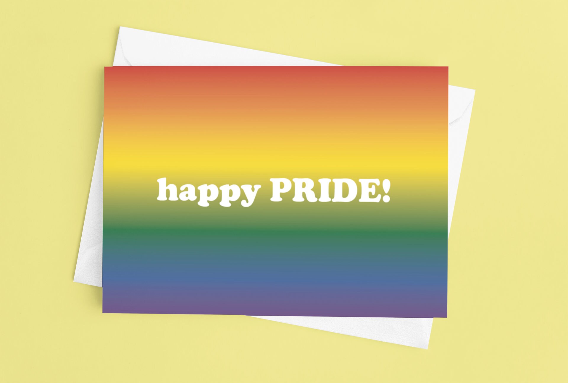 Happy Pride Card Pride Flag Instant Download Printable Gradient Card ...