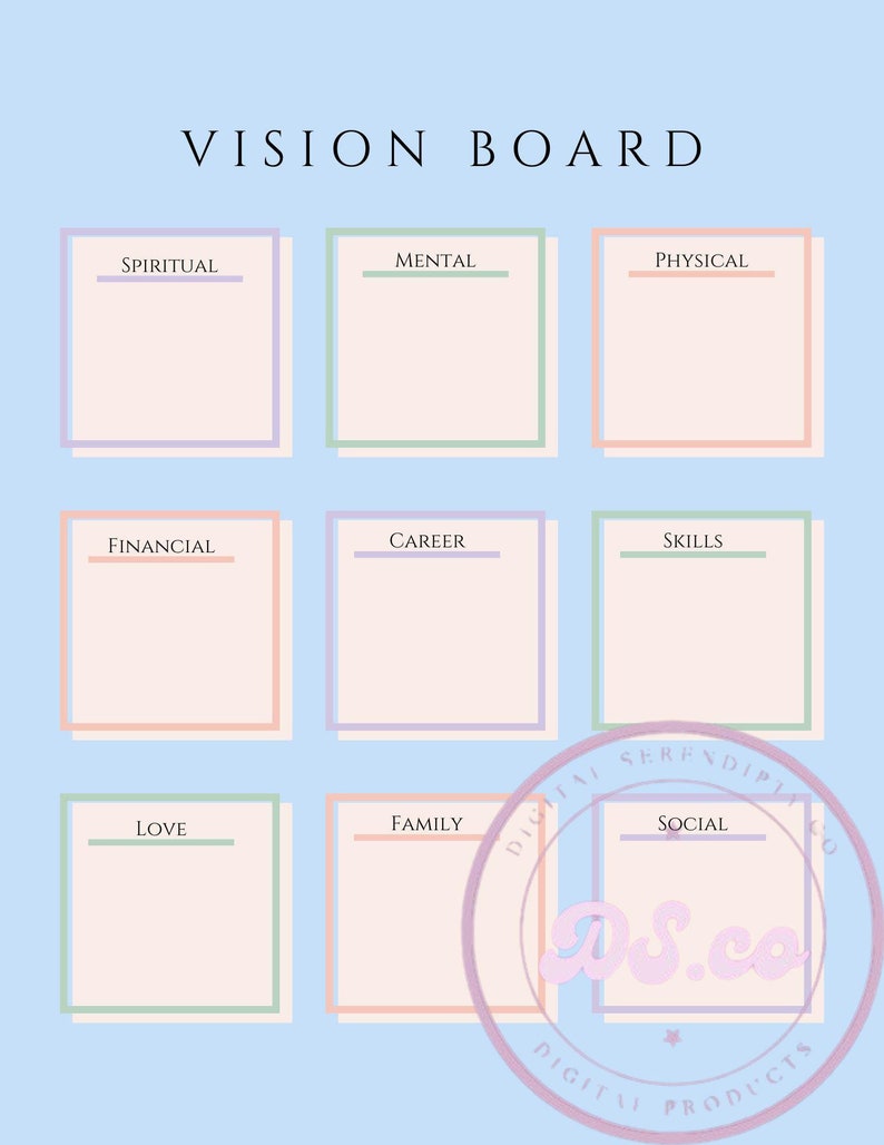 Minimal Vision Board - Etsy