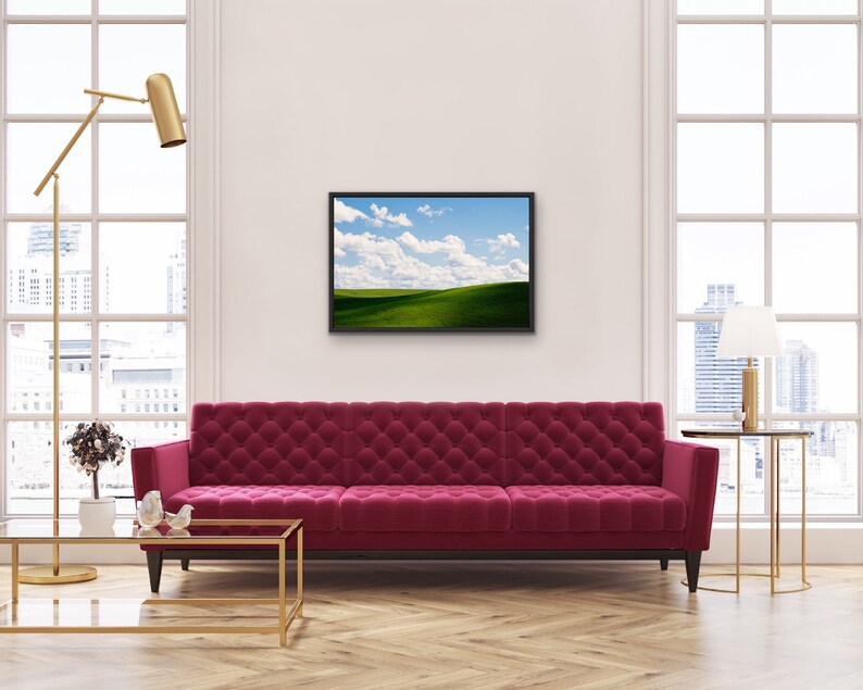 Peaceful Art for Home - Minimalist Wall Art - Clouds and Gentle Hills ...