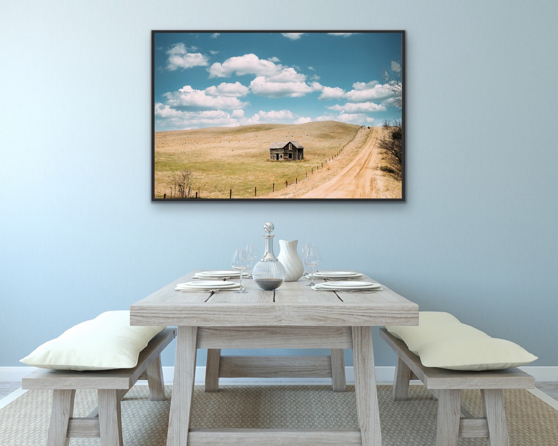 Prairie Home Under Amazing Nebraska Sky Country Road Road - Etsy