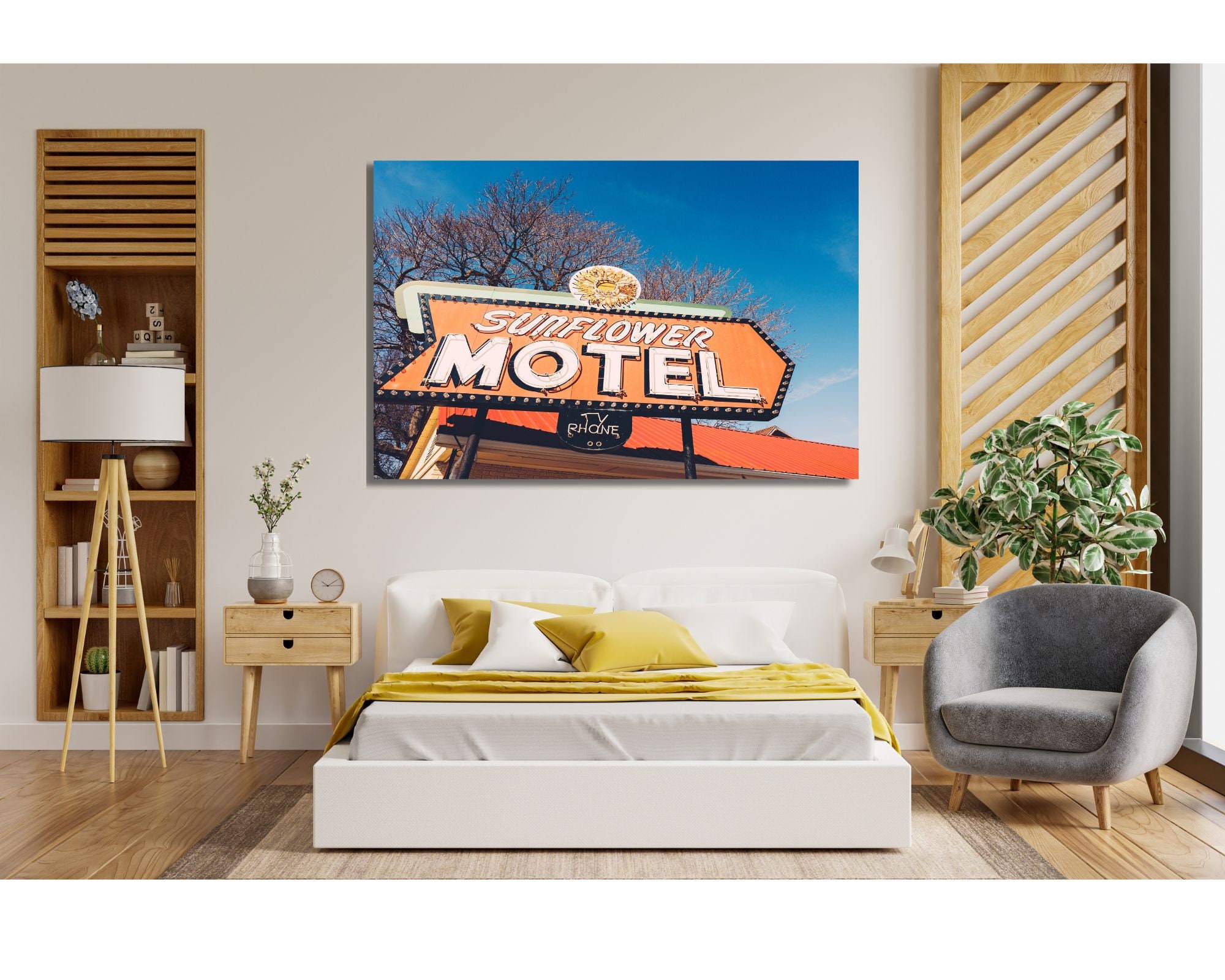 Guest Room Wall Art Motel Sign Decor Retro Vintage Style - Etsy