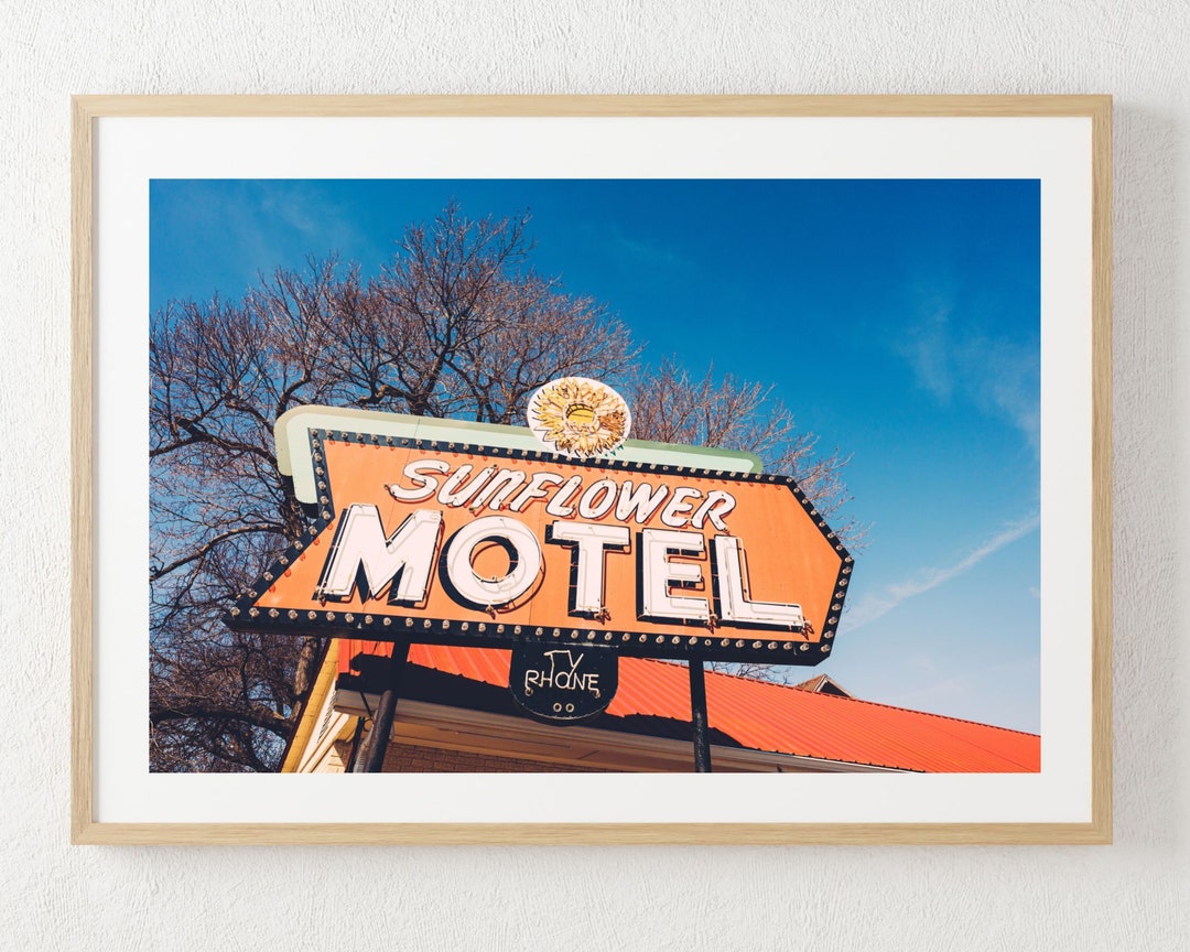 Guest Room Wall Art - Motel Sign Decor - Retro Vintage Style - Etsy