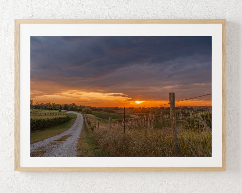 Extra Large Country Landscape Photograph of Omaha, Nebraska - Etsy