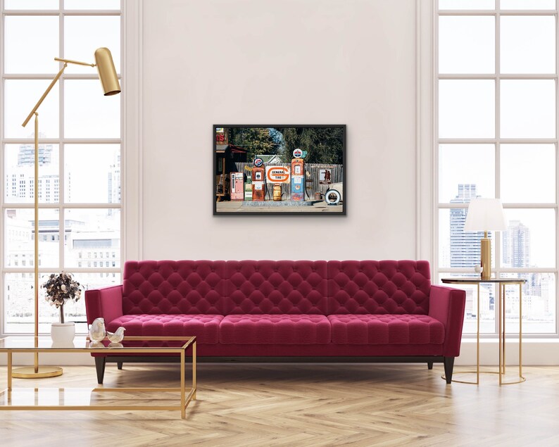 Retro Gas Station Art Farmhouse Wall Decor - Etsy