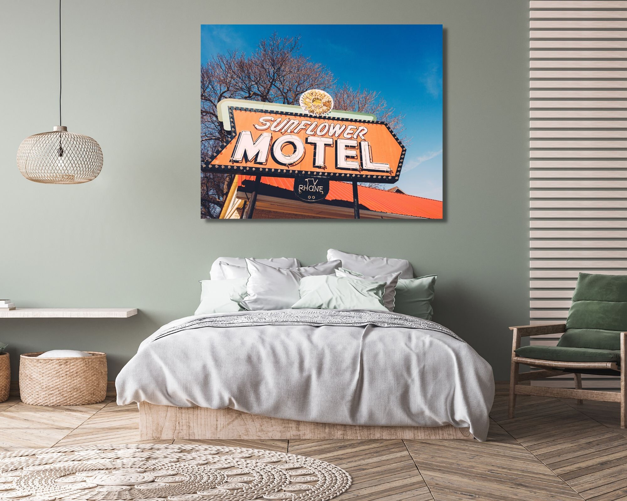 Guest Room Wall Art Motel Sign Decor Retro Vintage Style - Etsy