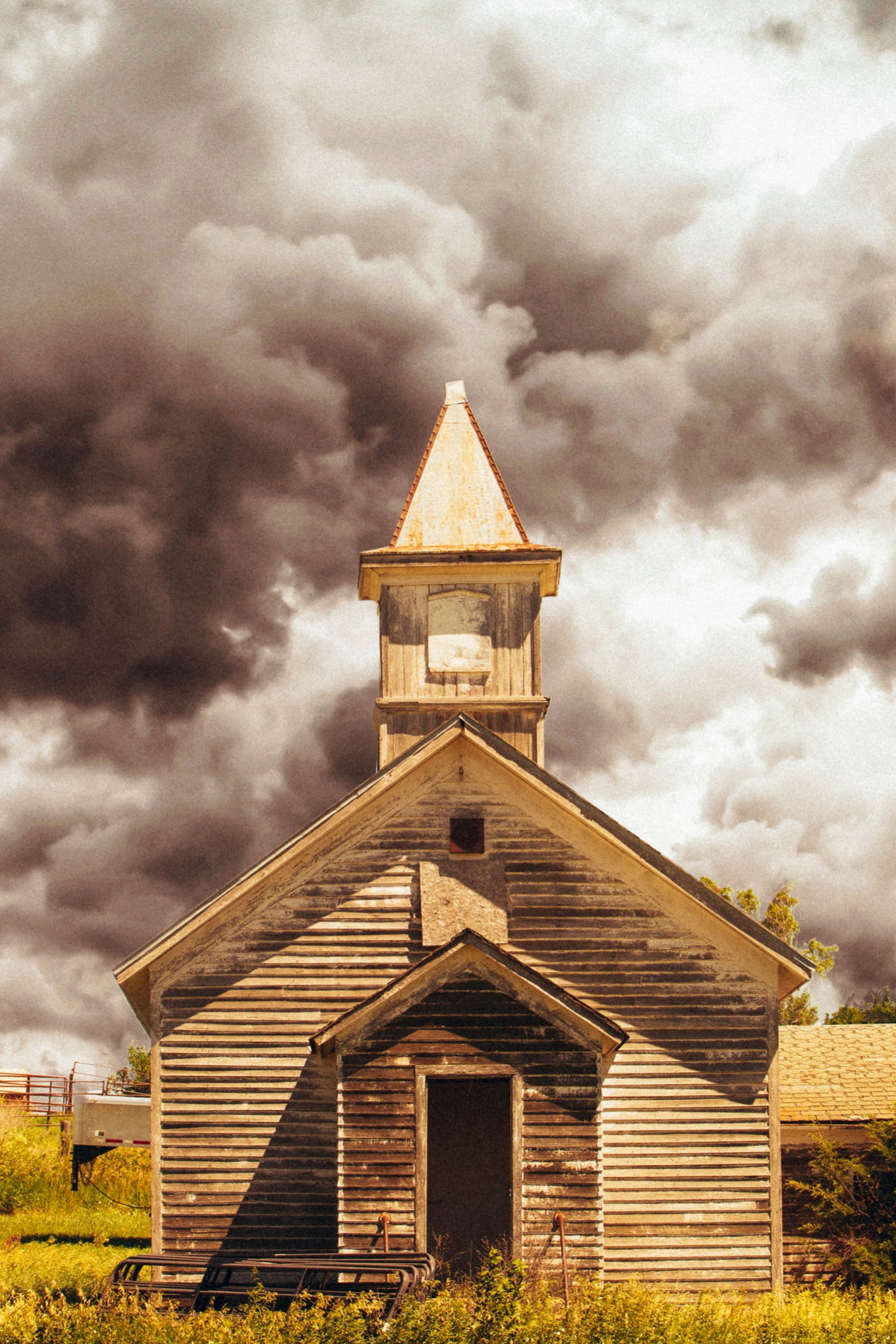 Rural Church Under Stormy Sky | Church Art | Landscape Photography ...