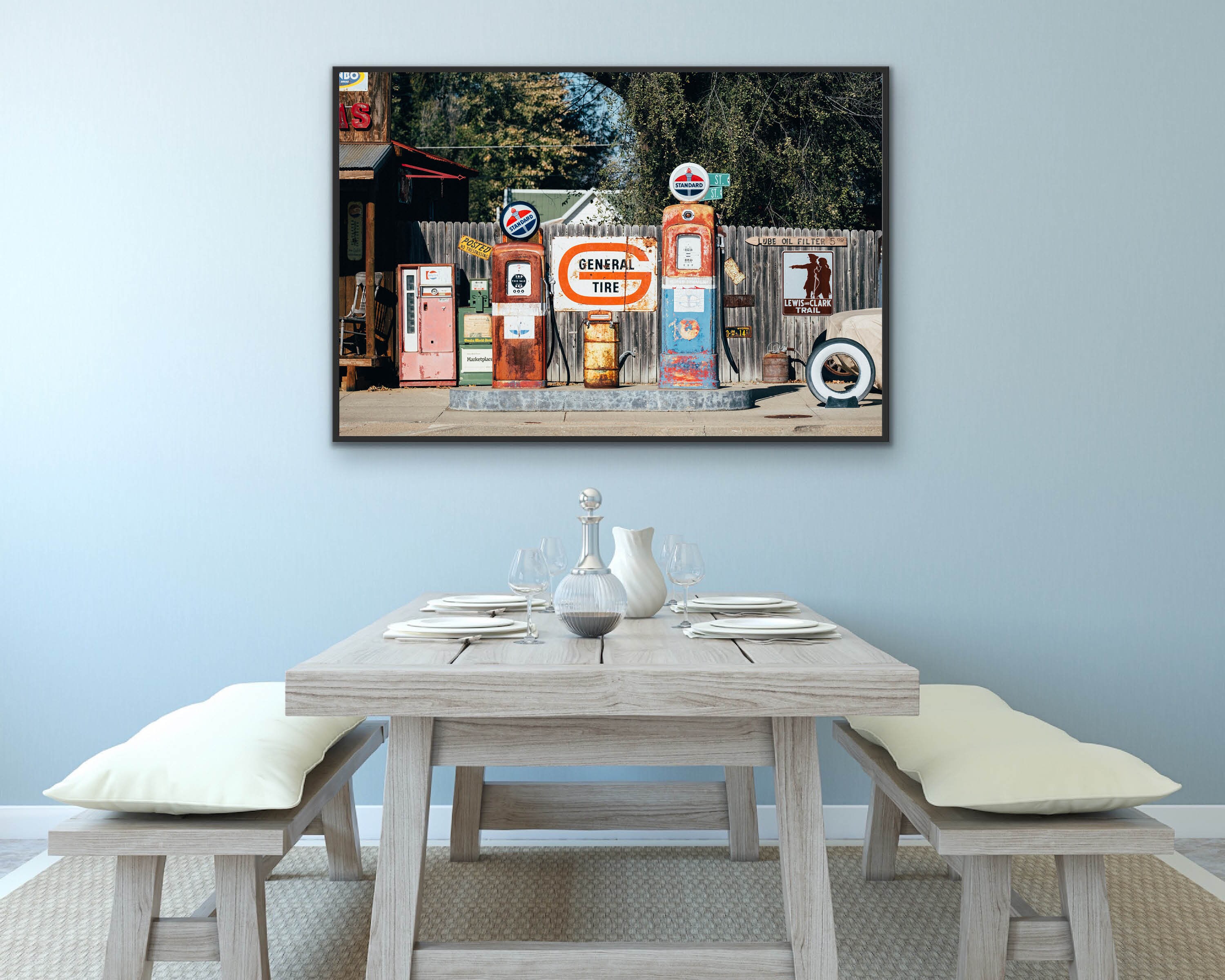 Retro Gas Station Art Farmhouse Wall Decor - Etsy