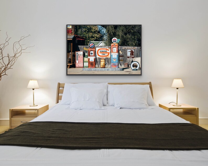 Retro Gas Station Art Farmhouse Wall Decor - Etsy