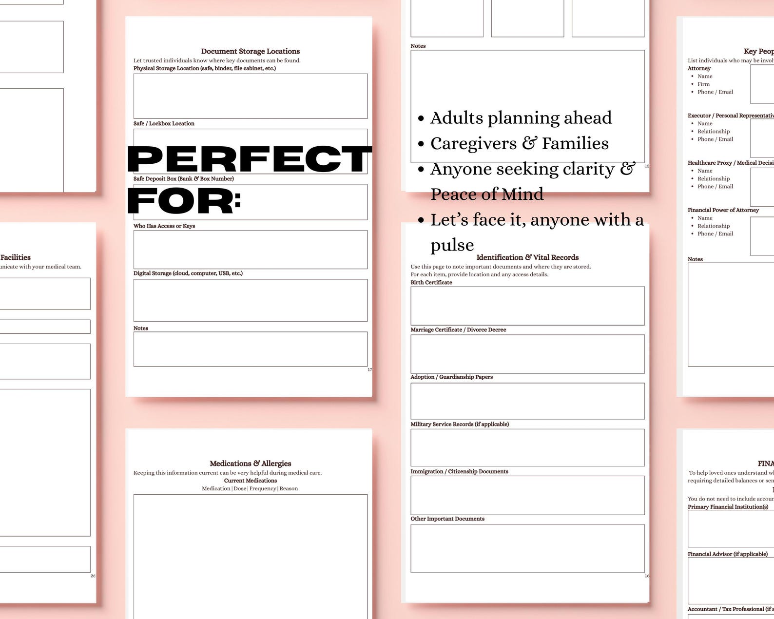 End of Life Planner | Fillable Printable Digital Planner | End of Life ...