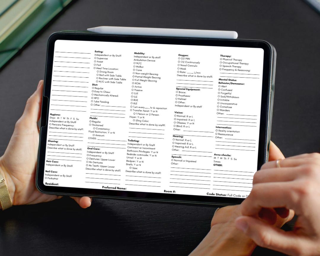 LTC Resident Care Cheat Sheet | Nurse CNA Quick Reference (PDF) - Etsy