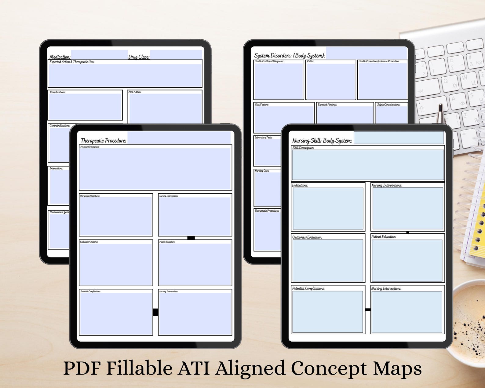 ATI Nursing Concept Maps | Fillable Study Templates (PDF Download) - Etsy