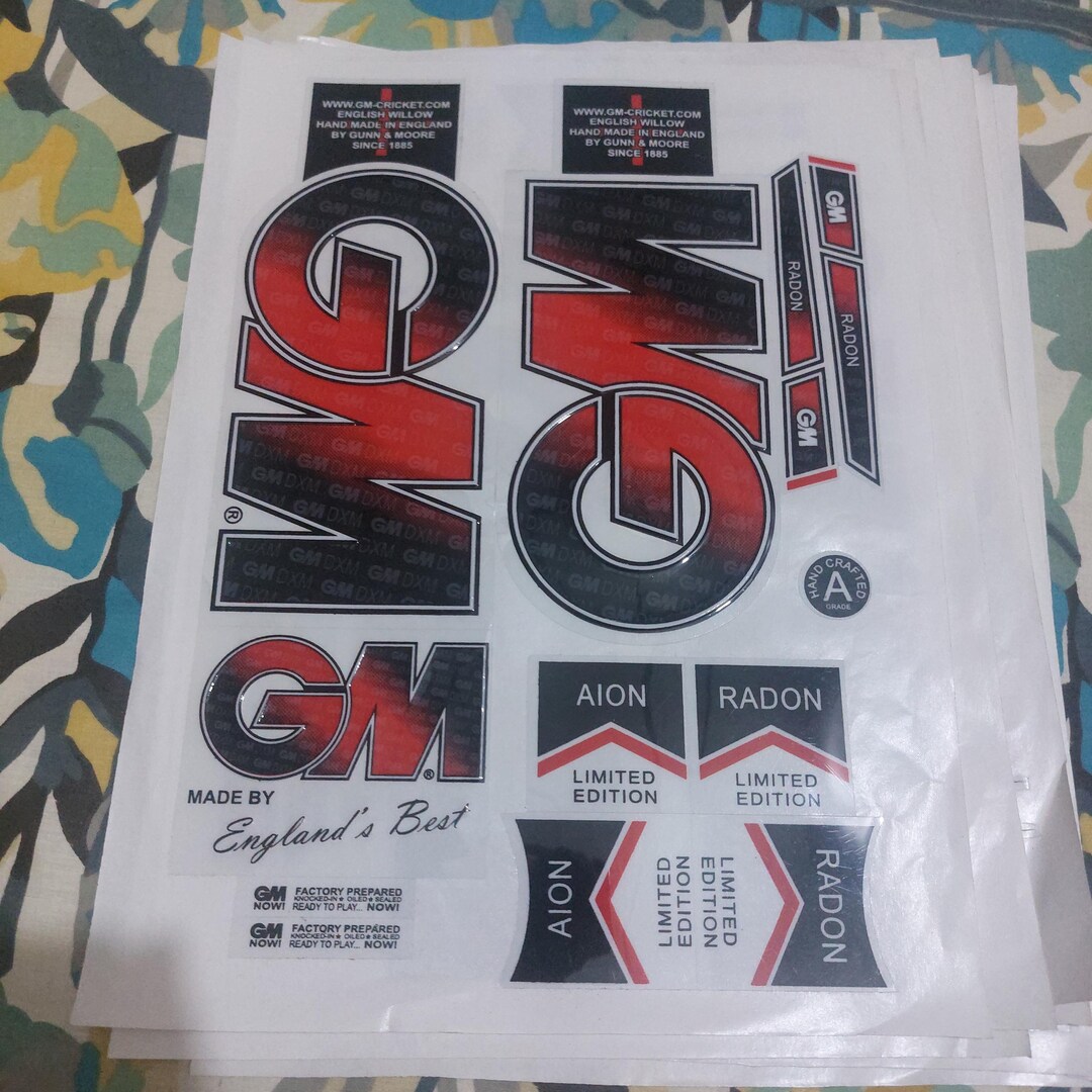 3D Embossed Cricket Bat Stickers - Etsy