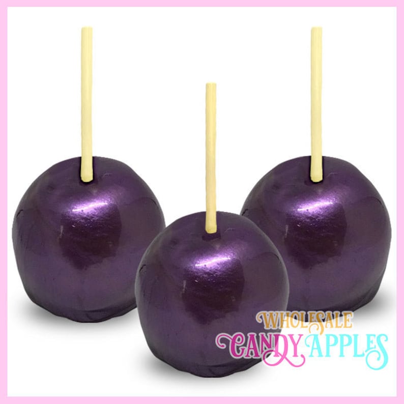Purple Pearlized Candy Apples- 12 per Set/ 1 Dozen - Etsy