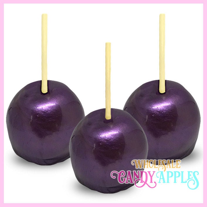 Purple Pearlized Candy Apples- 12 per Set/ 1 Dozen - Etsy