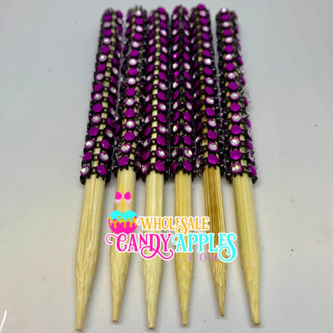 Fushia & Silver Candy Apple Bling Sticks- 12 Sticks - Etsy