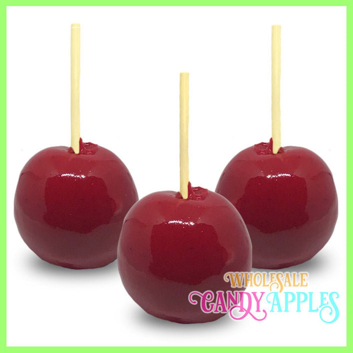 Holiday Red Plain Candy Apples- 12 per Set/ 1 Dozen - Etsy