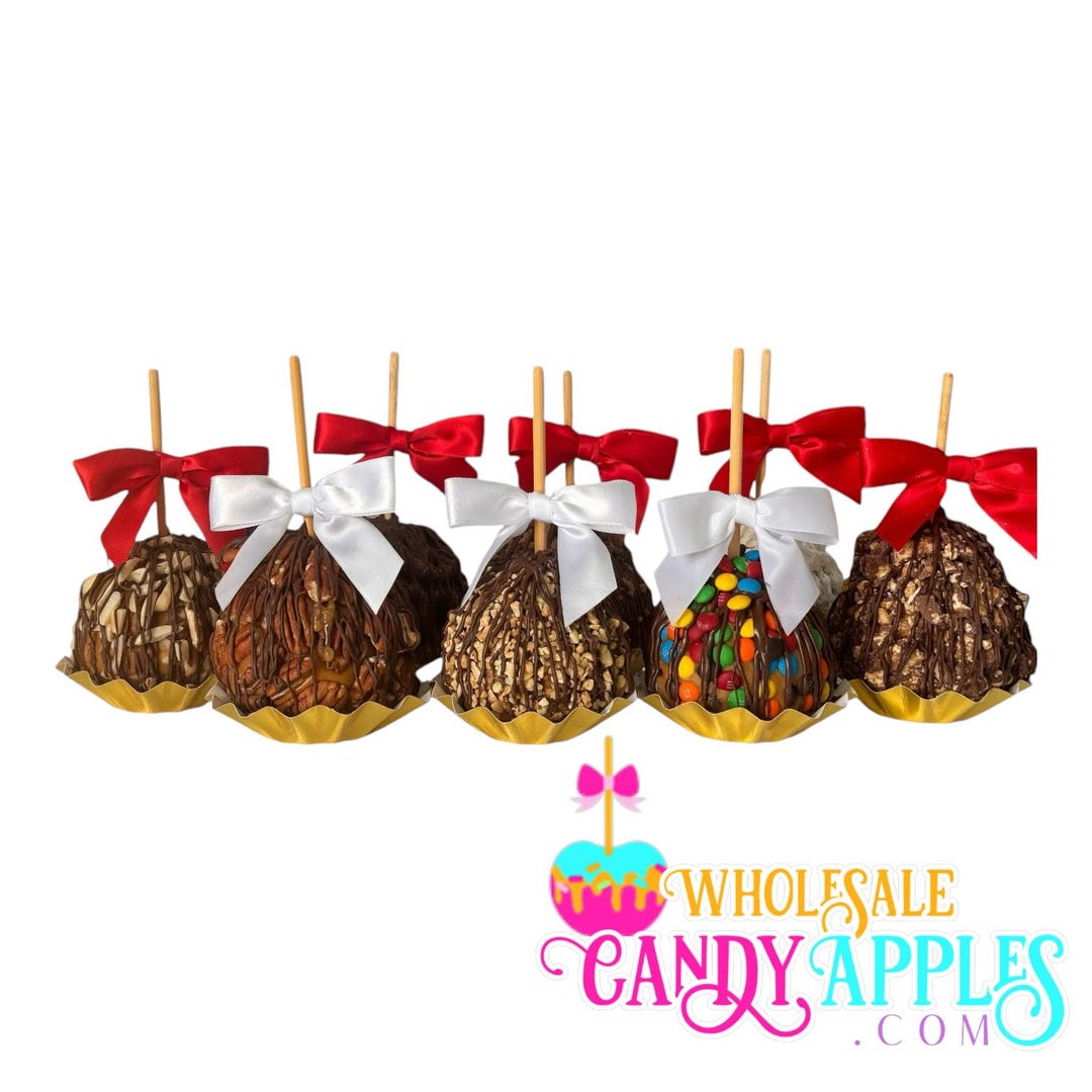 Holiday 6 Pack- Large Gourmet Caramel Apples Gift Set - Etsy