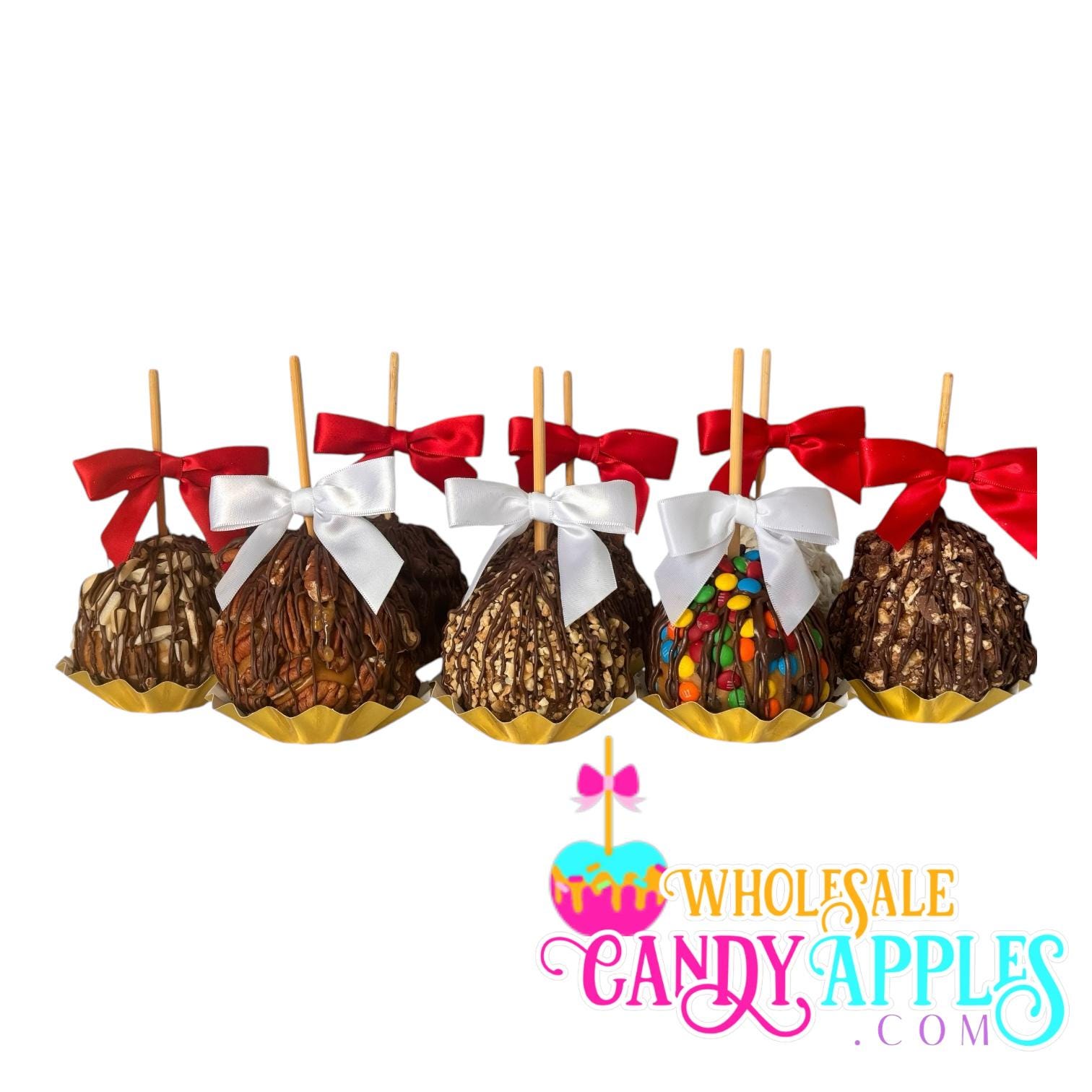 6 Pack- Large Gourmet Caramel Apples Gift Set - Etsy
