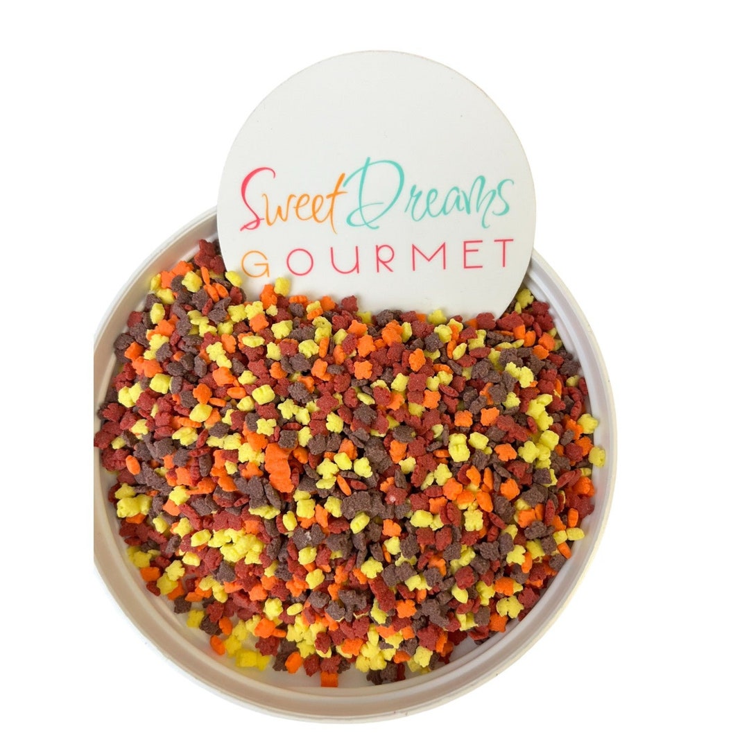 Thin Mini Fall Leaf Leaves Confetti Shaped Sprinkles - Etsy