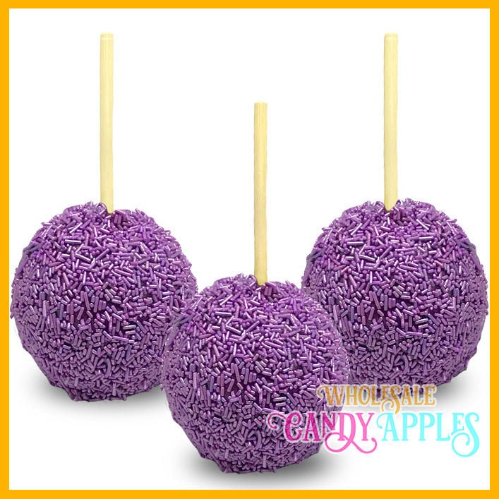 Shimmer Purple Sprinkle Candy Apples- 12 per Set/ 1 Dozen - Etsy