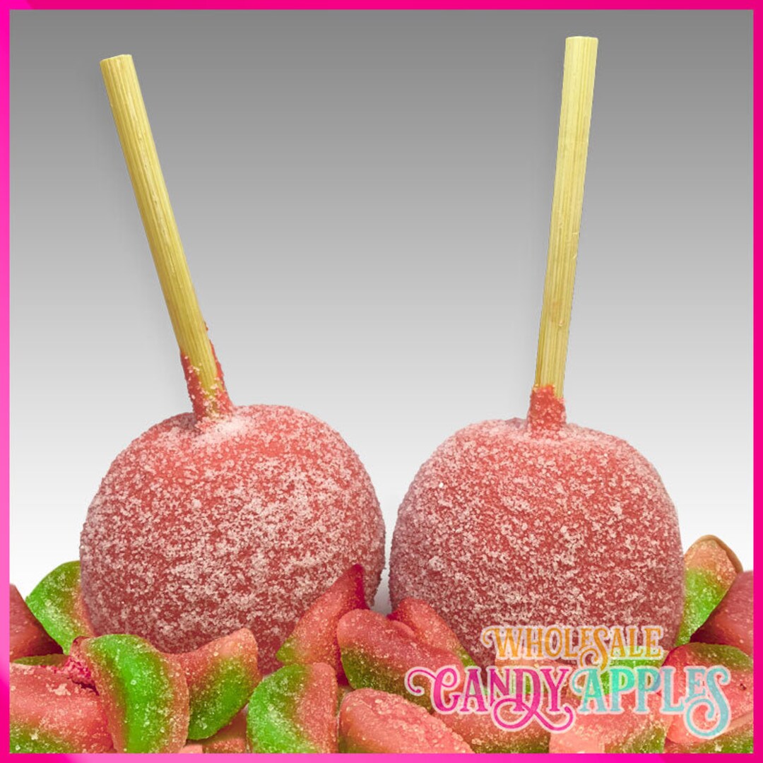 Pink Watermelon Sweet & Sour Candy Apple - Etsy