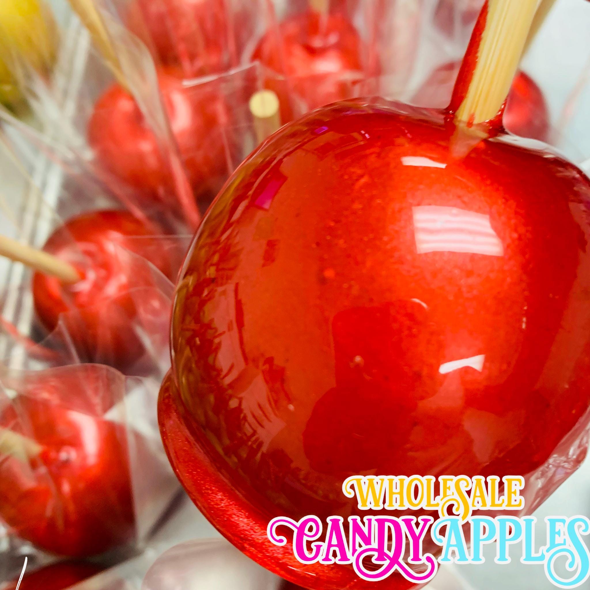 Holiday Red Pearlized Candy Apples- 12 per Set/ 1 Dozen - Etsy