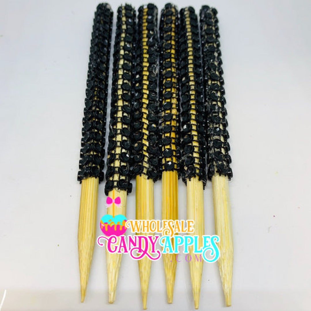 Black Candy Apple Bling Sticks- 12 Sticks - Etsy