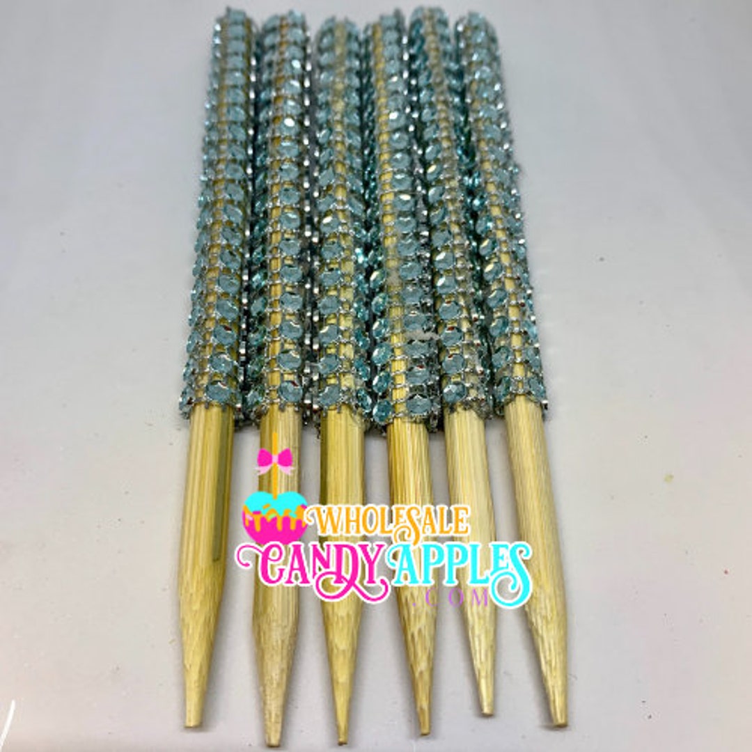 Baby Blue Candy Apple Bling Sticks- 12 Sticks - Etsy