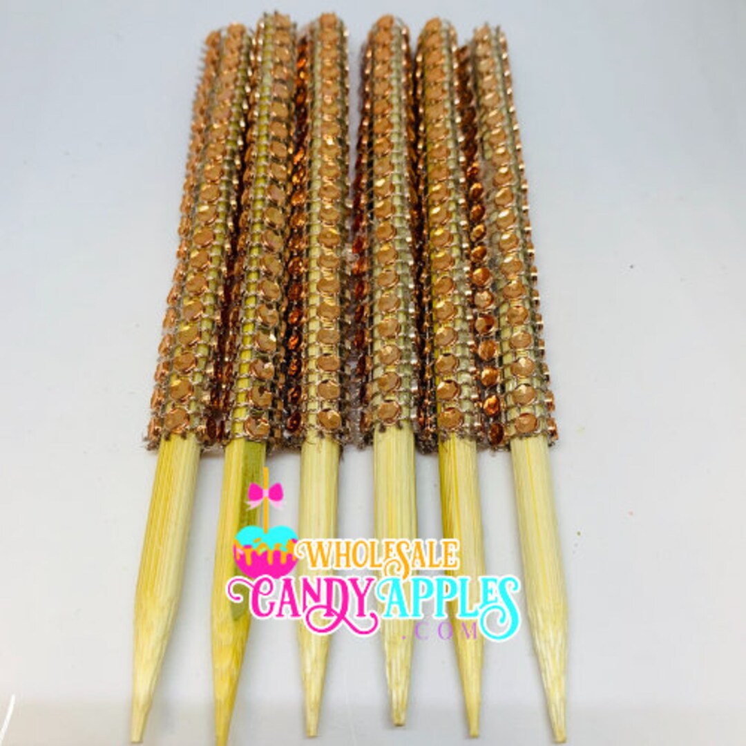 Rose Gold Candy Apple Bling Sticks- 12 Sticks - Etsy