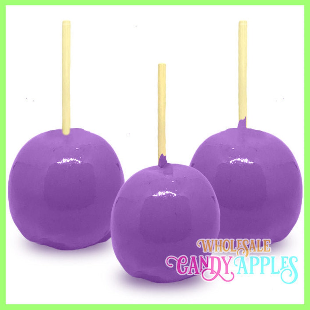 Lavender Plain Candy Apples- 12 per Set/ 1 Dozen - Etsy