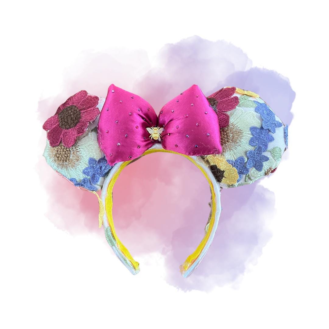 3D Embroidered Flower Ears Epcot, Disney, Theme Park, Flower and Garden ...