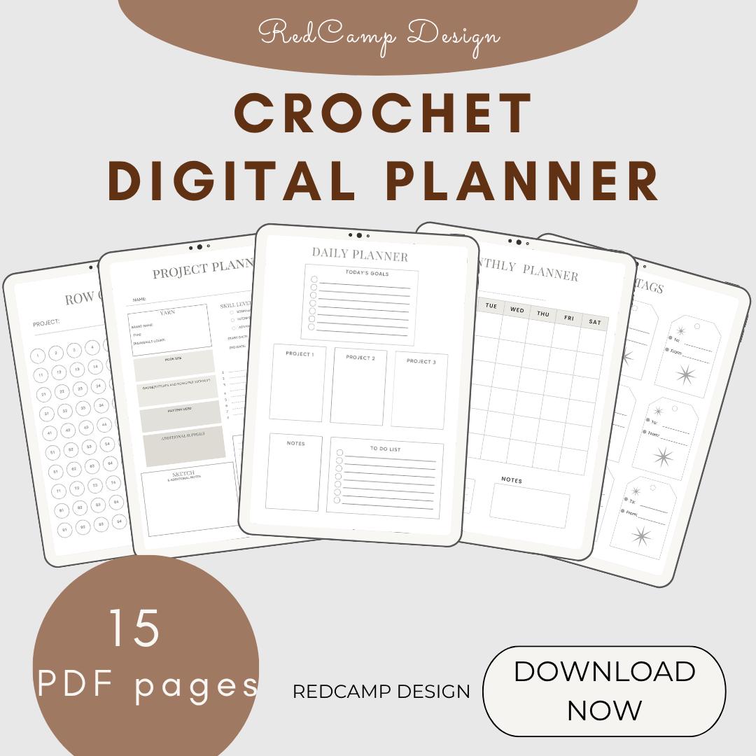 CROCHET PLANNER- Crochet Planner PDF, Printable Crochet Planner ...