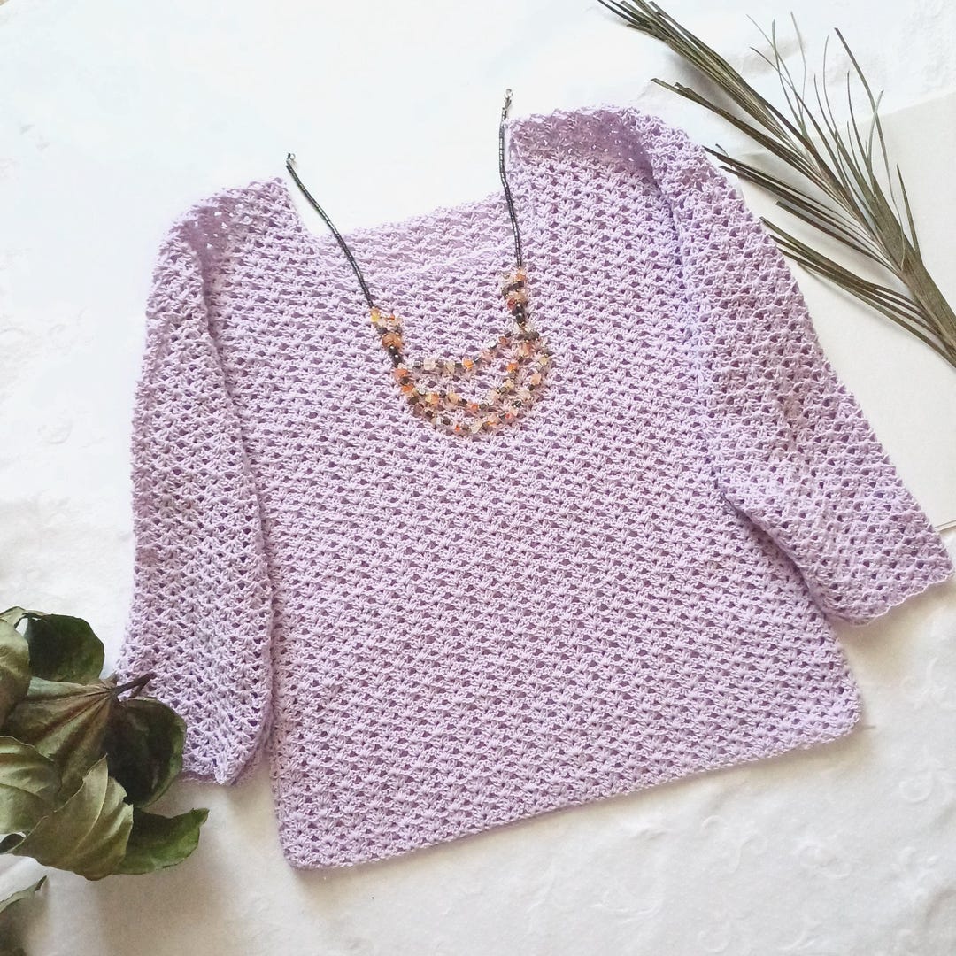 Crochet Shell Stitch Top Pattern: Elegant Cotton Blouse (PDF Download ...