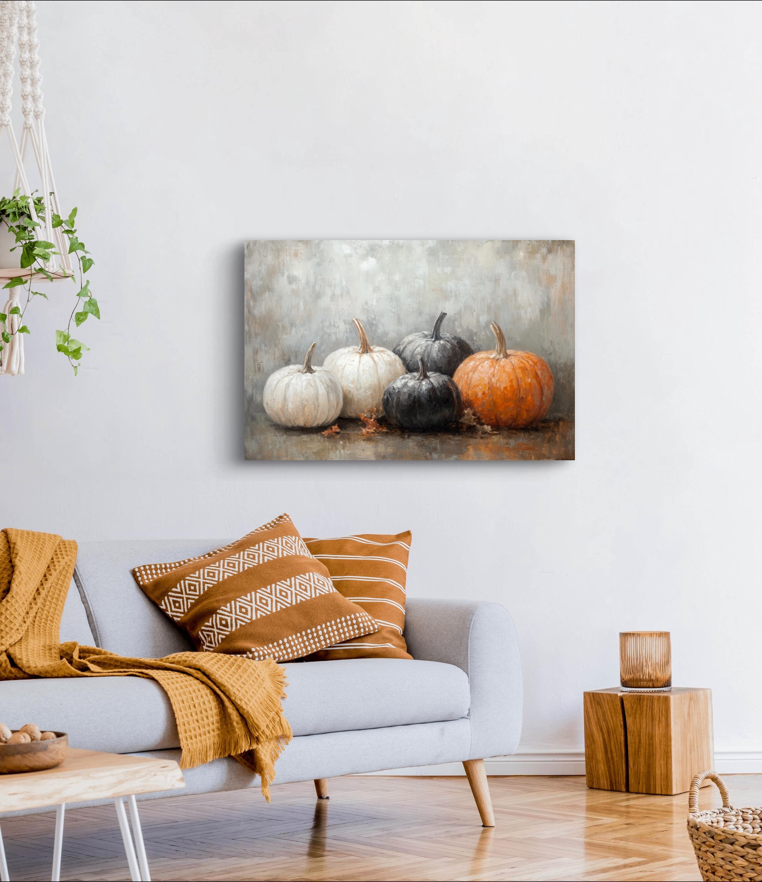 Rustic Fall Art Vintage halloween Wall Decor Printable Pumpkin Still ...