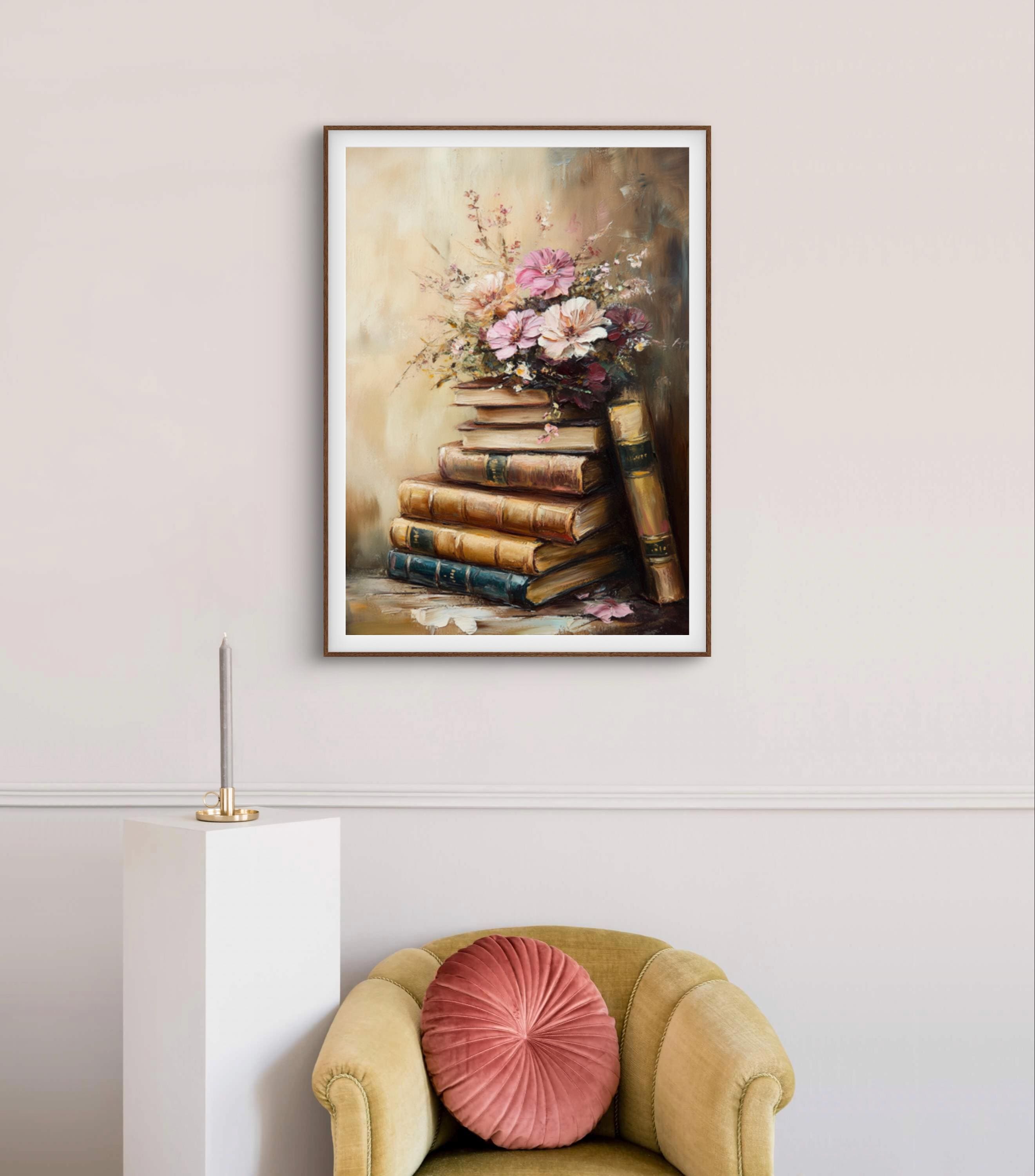 Light Academia Still Life | Books and Flowers | Library Decor ...