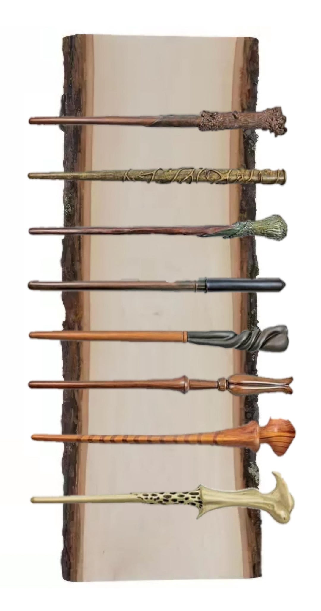 Magical Live Edge Custom Rectangle Handcrafted Wand Display! (23" X 8 ...