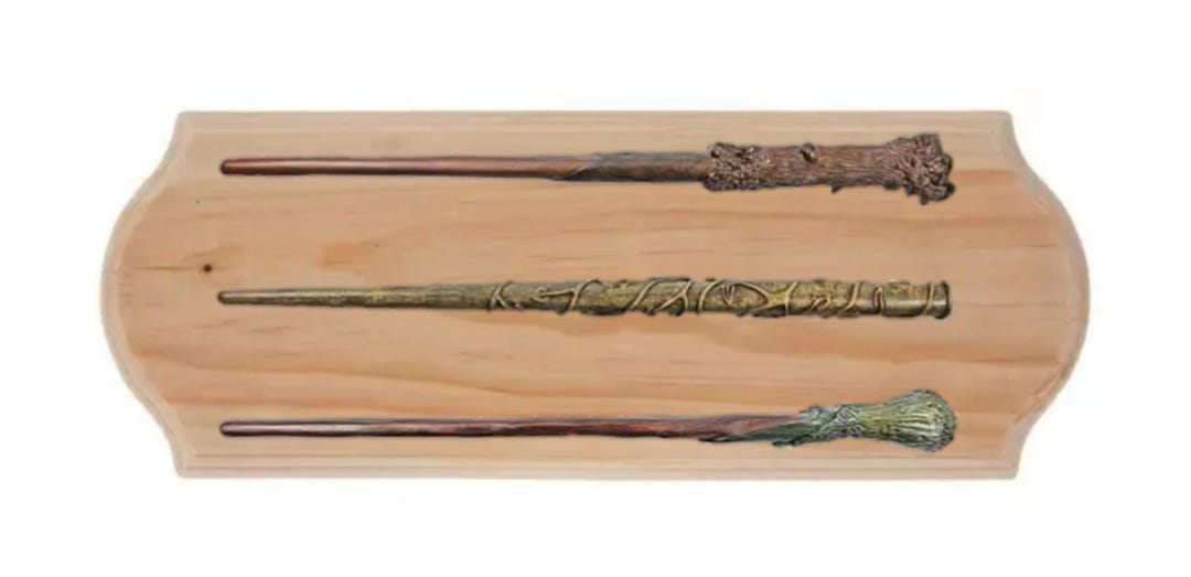 Magical Wooden Custom Rectangle Handcrafted Wand Display! (16" X 6") - Etsy