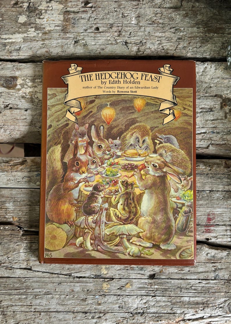 The Hedgehog Feast by Edith Holden, Vintage Classic 1970s Children’s ...
